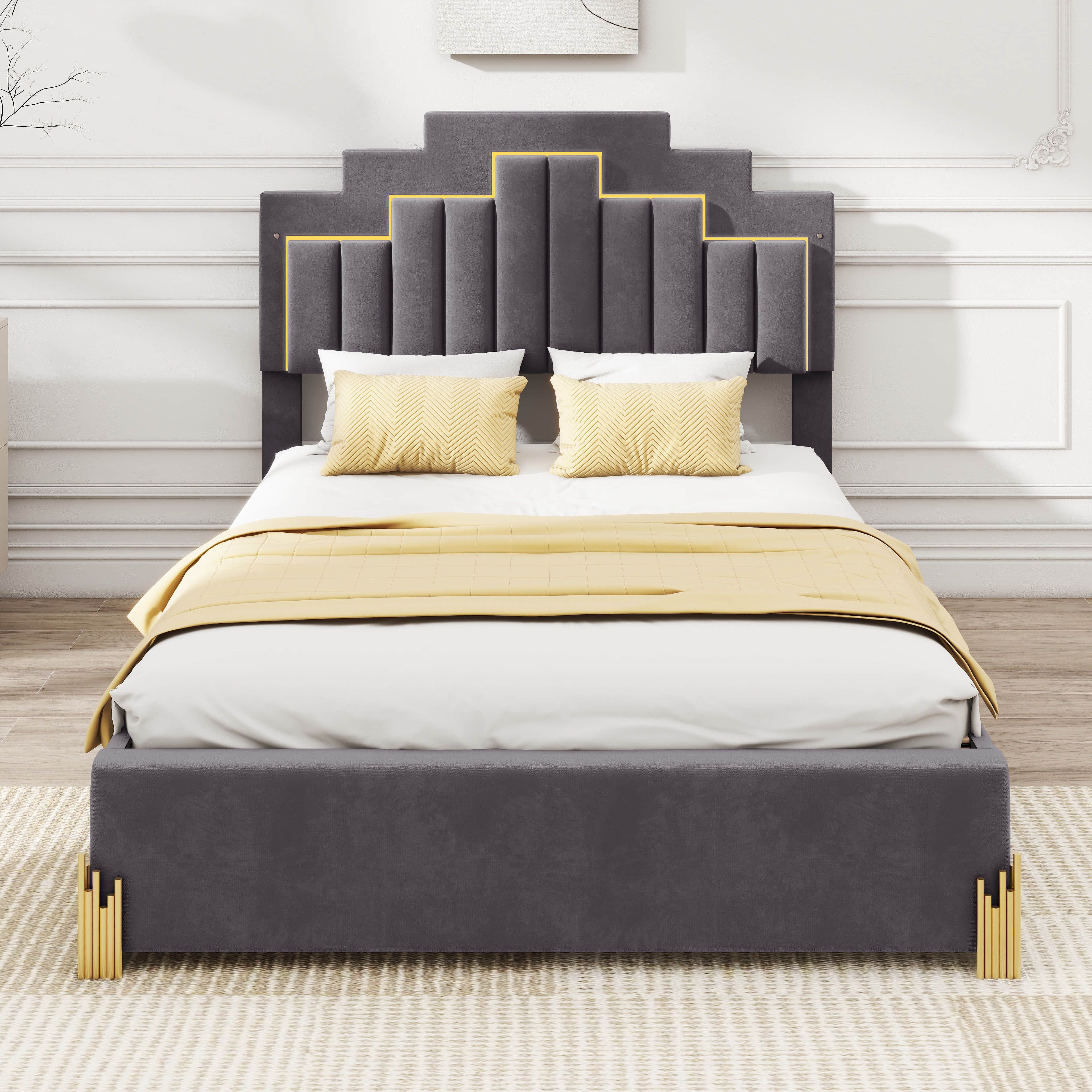 Ivy Bronx Makenley Upholstered Panel Storage Bed | Wayfair