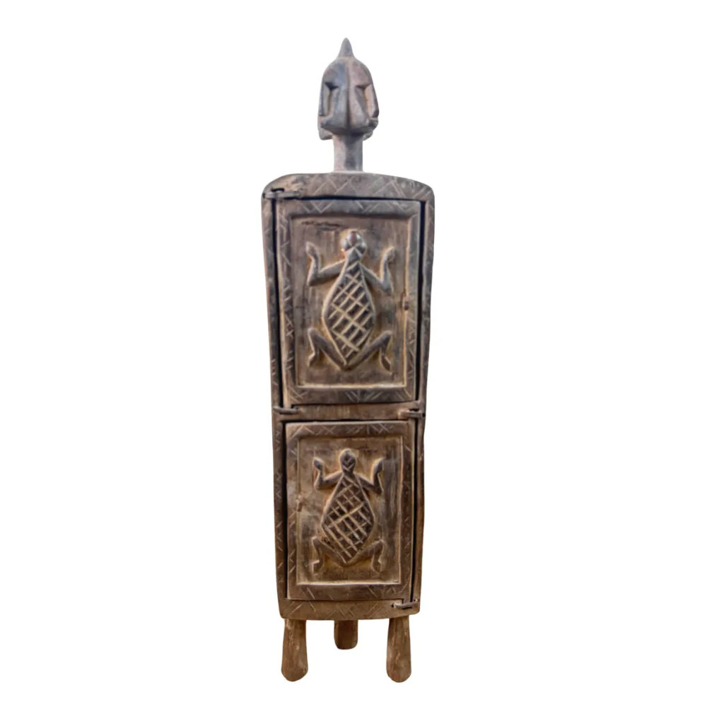 Bungalow Rose Handcrafted African Ritual Carved Cabinet – Healing And ...