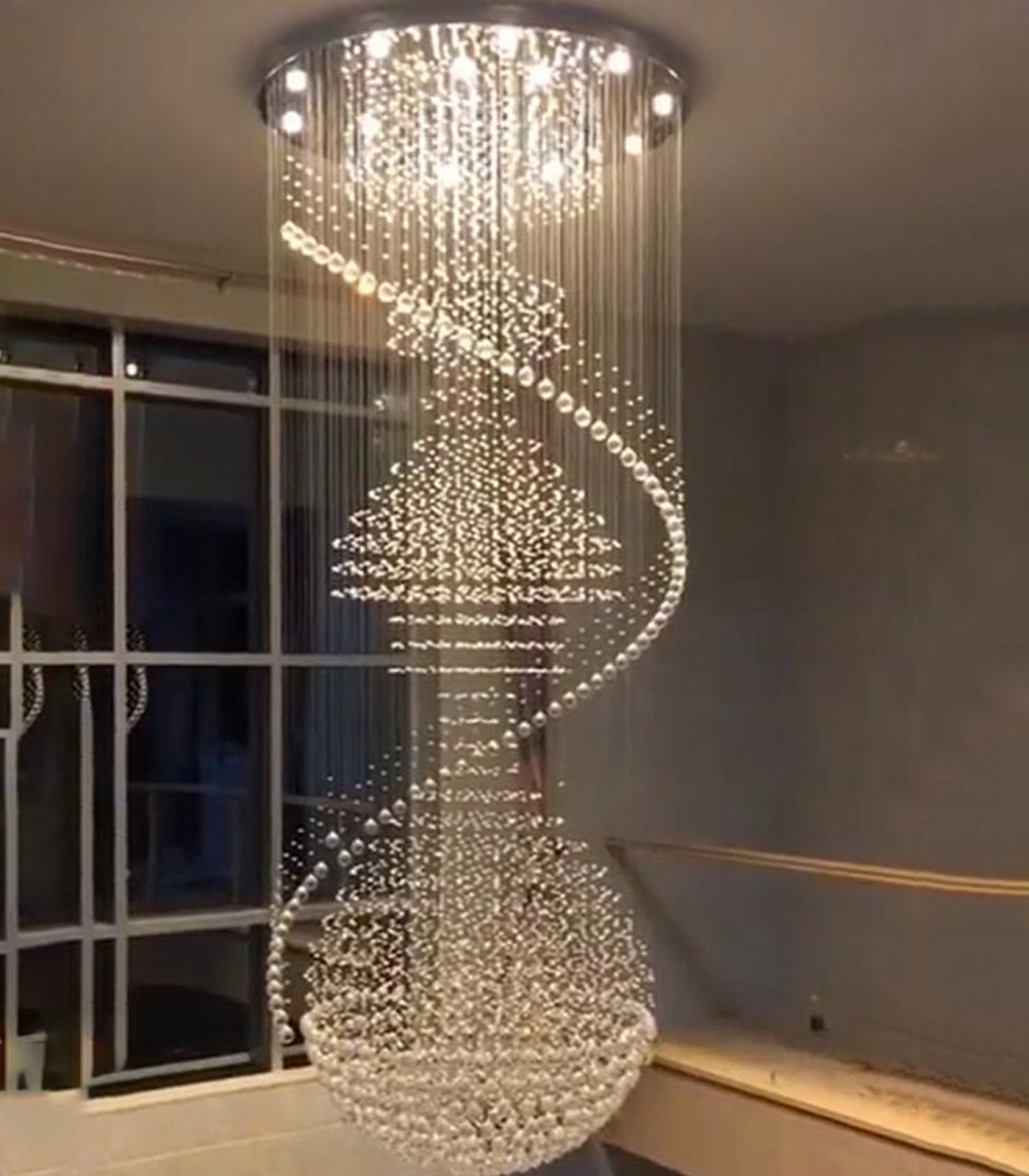 Rosdorf Park Large Glam Raindrop Chandelier Led Dimmable High Ceiling ...