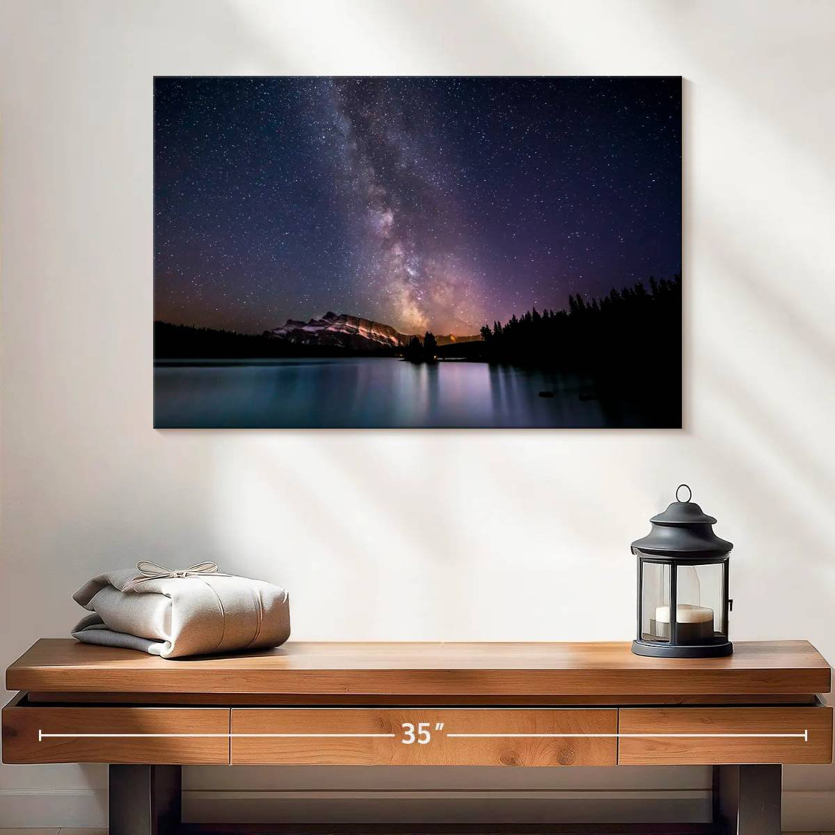 Ebern Designs Oberle Milky Way Above Two Jack Lake | Wayfair