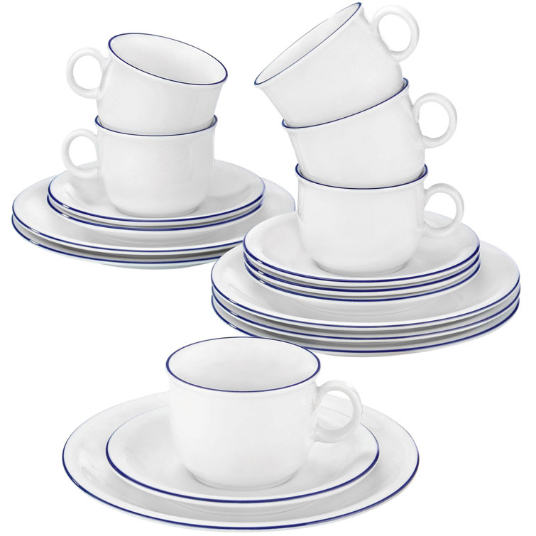 Brayden Studio Bozanka 6 Piece Porcelain Dinnerware Set - Service for 6 ...
