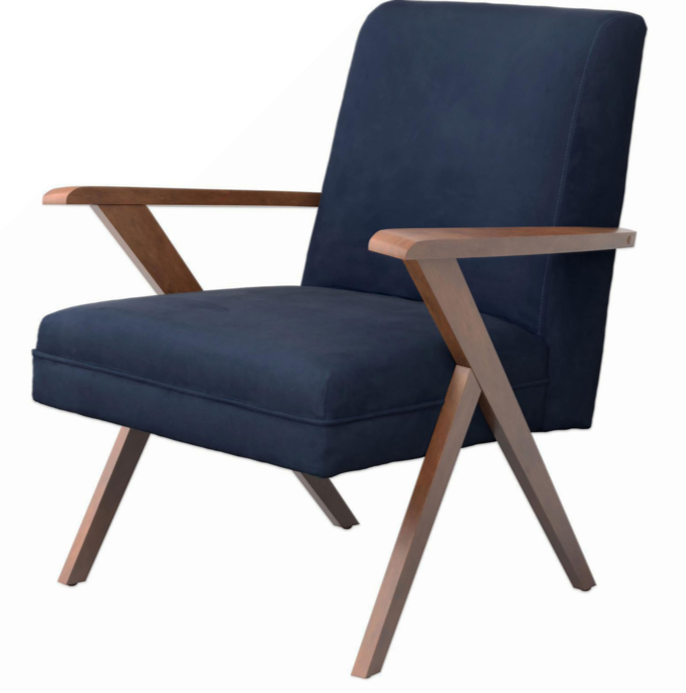 World Menagerie And Walnut Wooden Arms Accent Chair | Wayfair