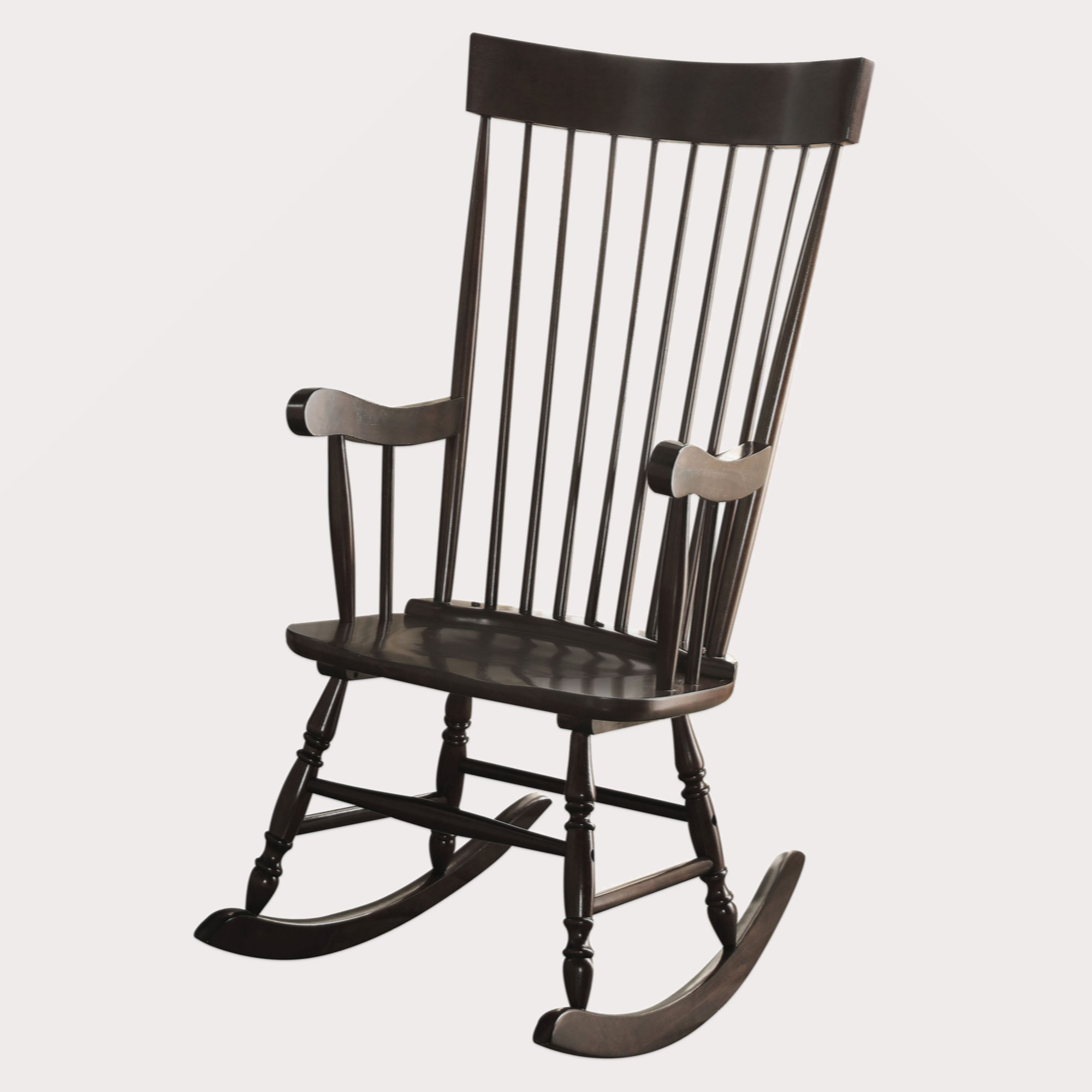 August Grove® Black Spindle Back Rocking Chair | Wayfair