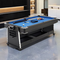 RACK Pool Tables RACK Triad 7-Foot 3-in-1 Multi Game Swivel Billiard ...