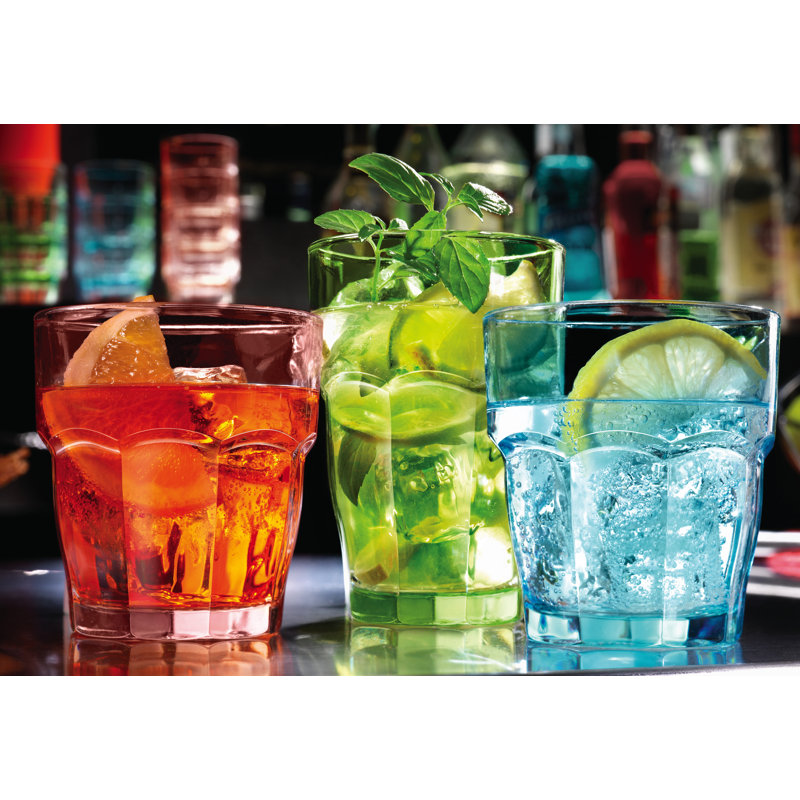 Bormioli Rocco Rock Bar Lounge 9.25 oz Stackable Rocks Drinking Glasses ...