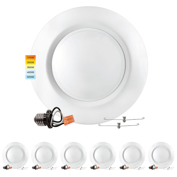 Luxrite 6 Inch LED Disc Lights, 15W, 5CCT 2700K | 3000K | 3500K | 4000K ...