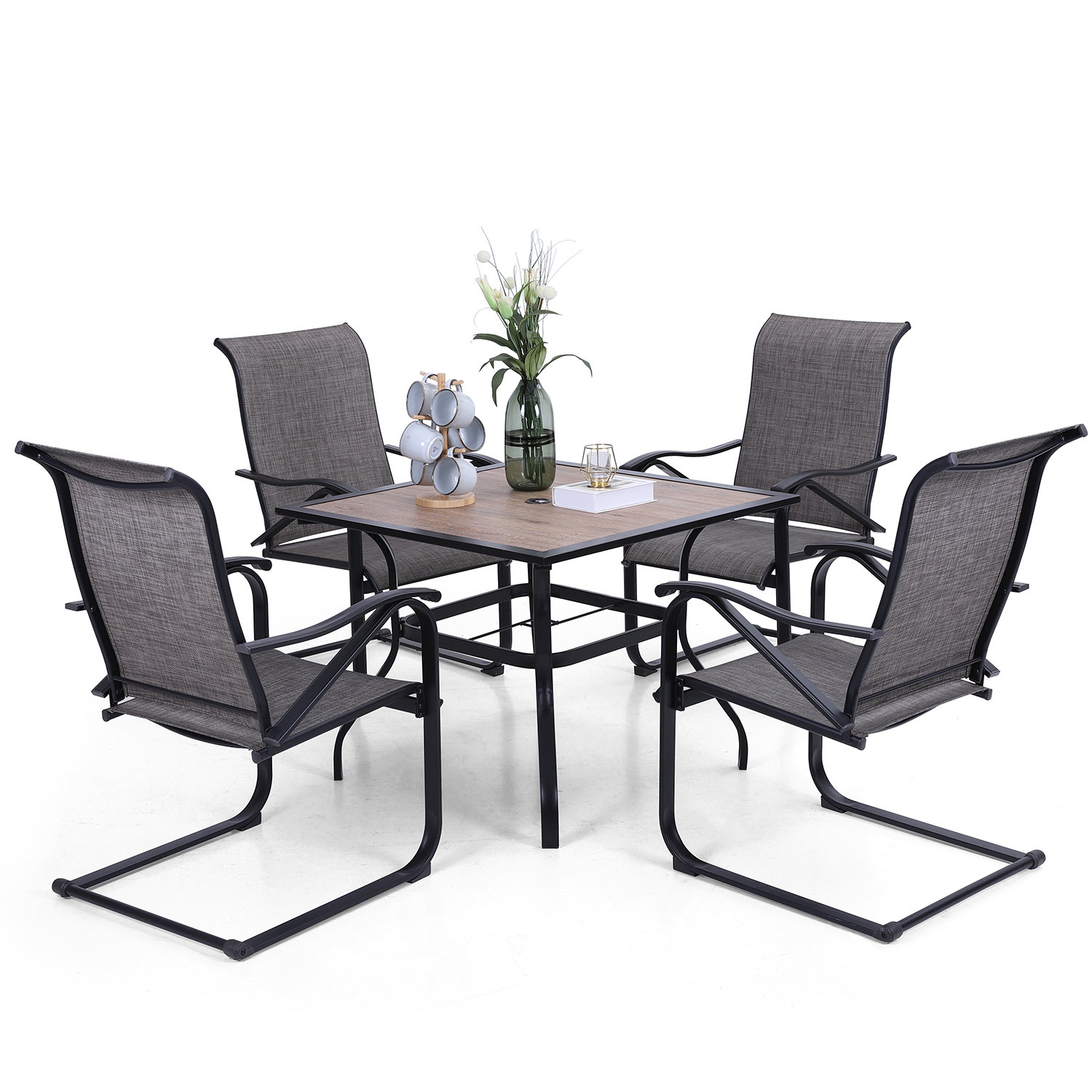 Trent Austin Design Bacchus Square 4 - Person 37'' Long Dining Set ...