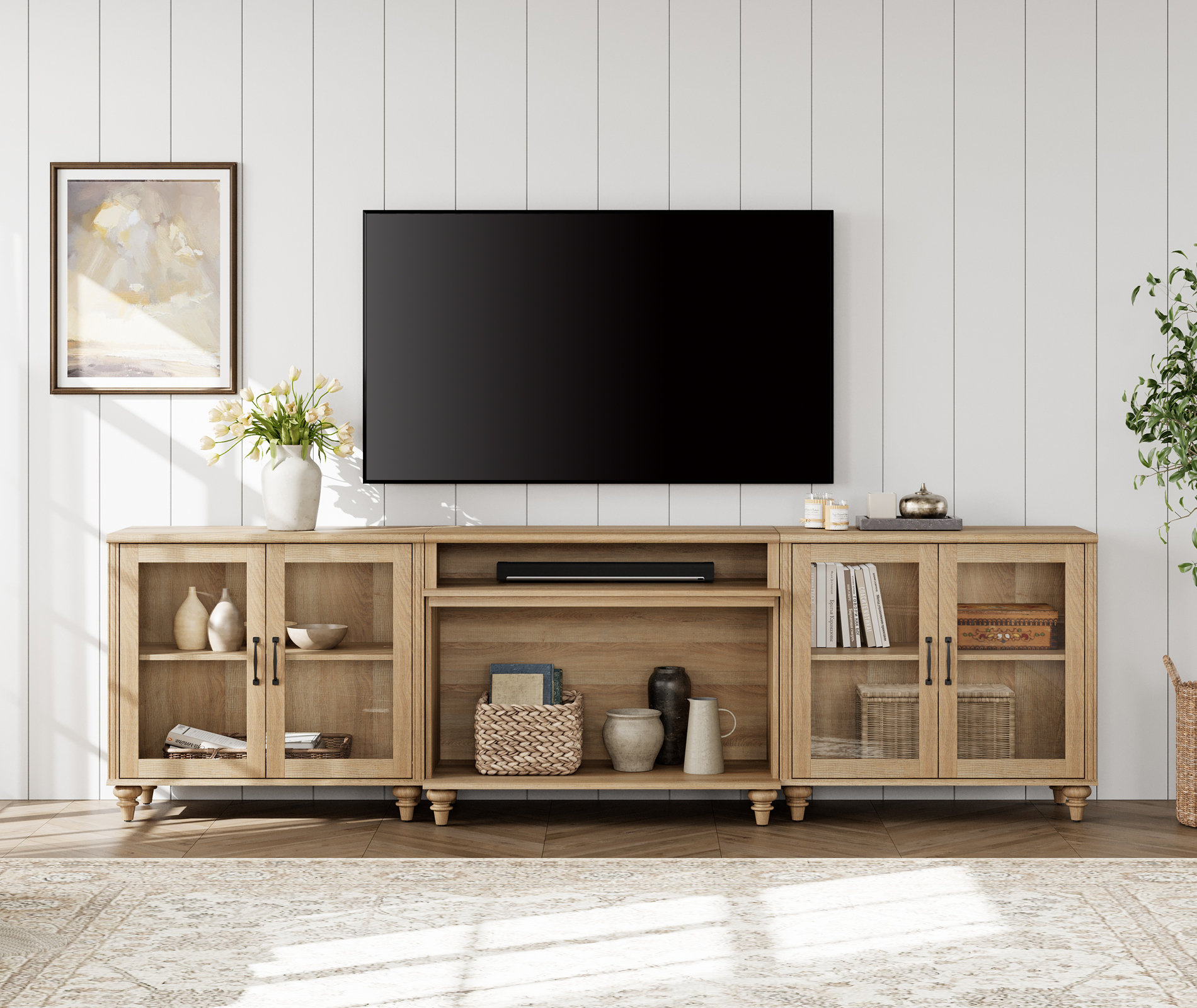One Allium Way® TV Stand For Tvs Up To 100'', Home Entertainment Center ...