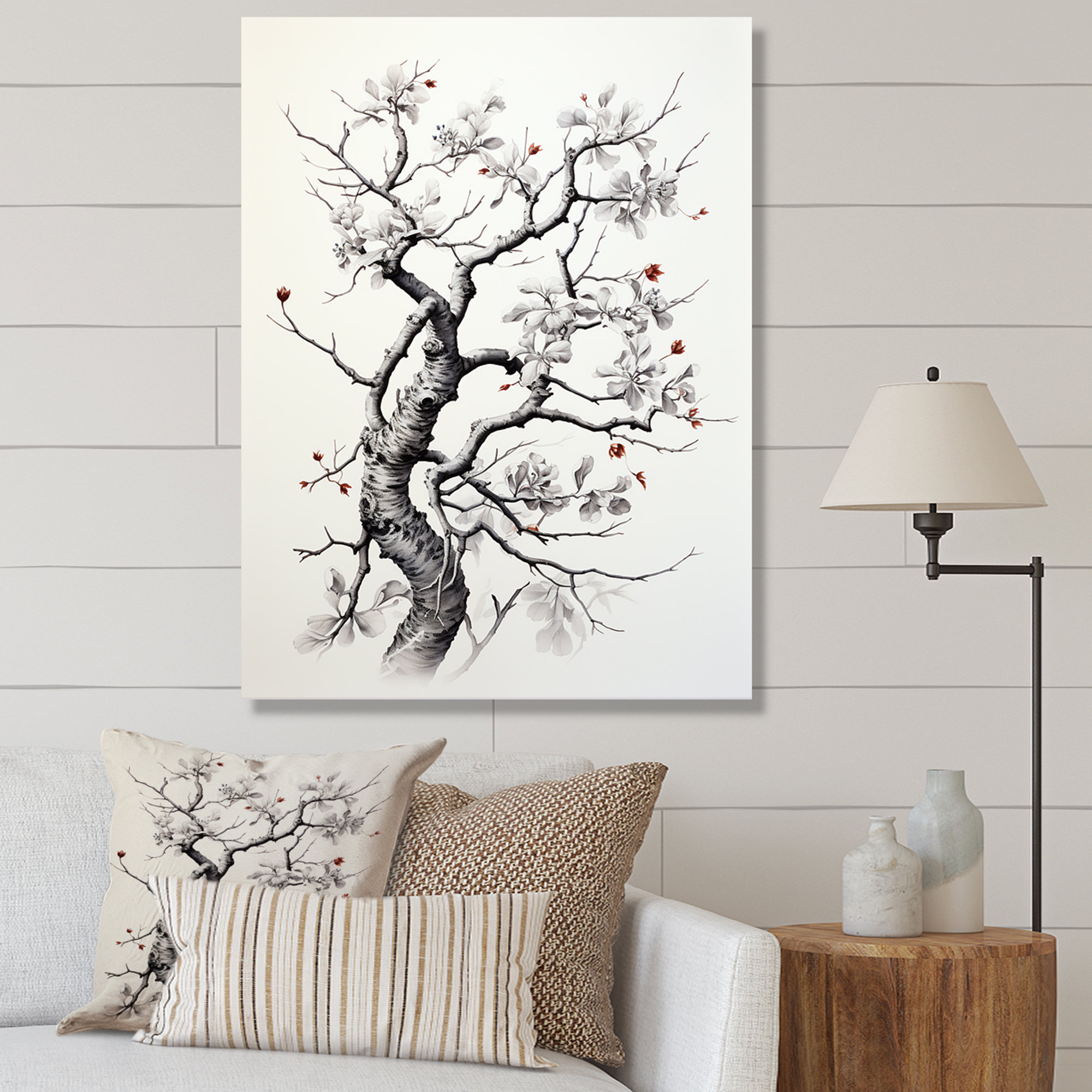 Red Barrel Studio® Grey White Tree Graphite Whispers II - Landscape ...
