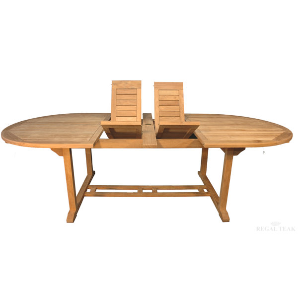 Regal Teak Extendable Teak Outdoor Dining Table | Wayfair