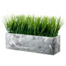 Primrue Artificial Green Grass Fake Plants in Marble Pattern Pot | Wayfair