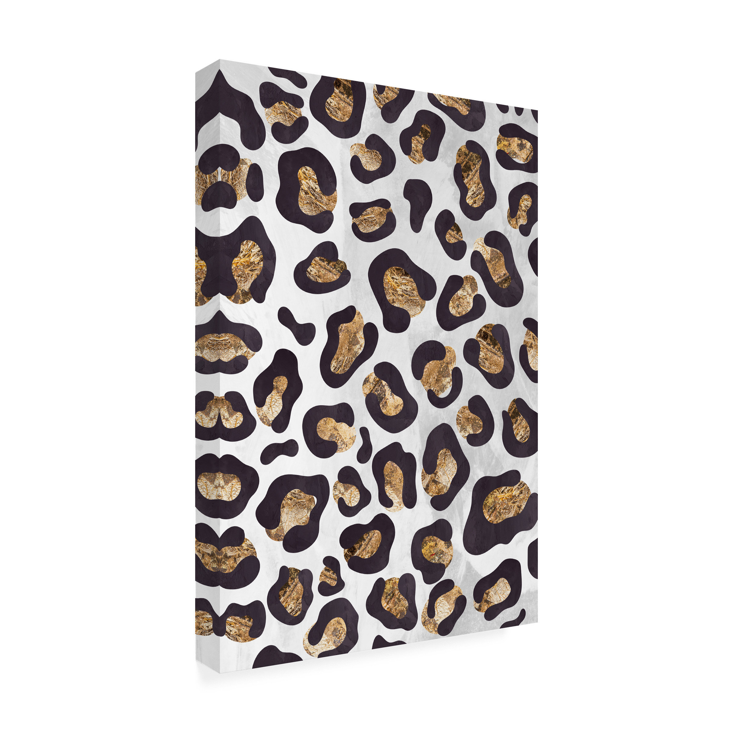 Mercer41 Sarah Manovski Gold Black Leopard Print Canvas Art | Wayfair