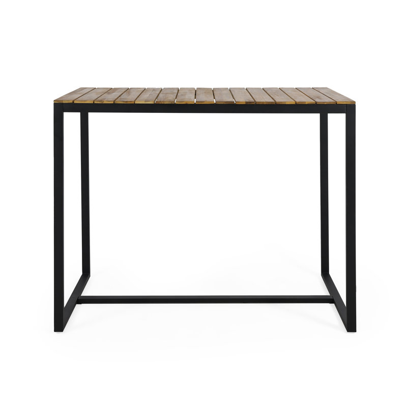 17 Stories Outdoor Modern Industrial Metal Bar Table & Reviews | Wayfair