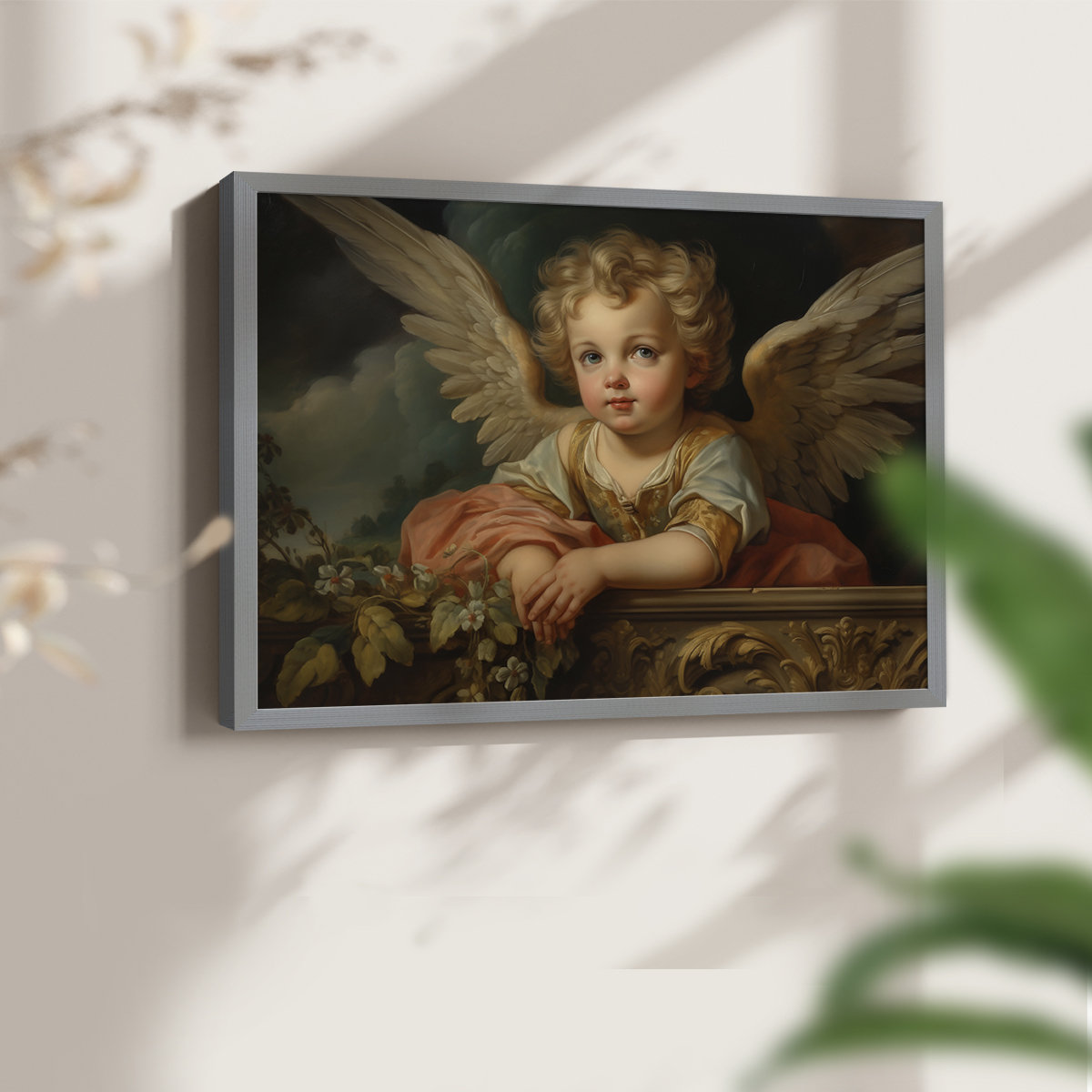Fleur De Lis Living Angels From Above-XLIII -Framed Print - Restickable ...