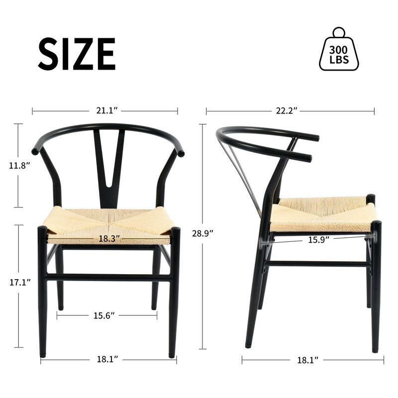 Wade Logan® Brenlie 21" Wide Mid-Century Modern Dining Chairs & Reviews ...