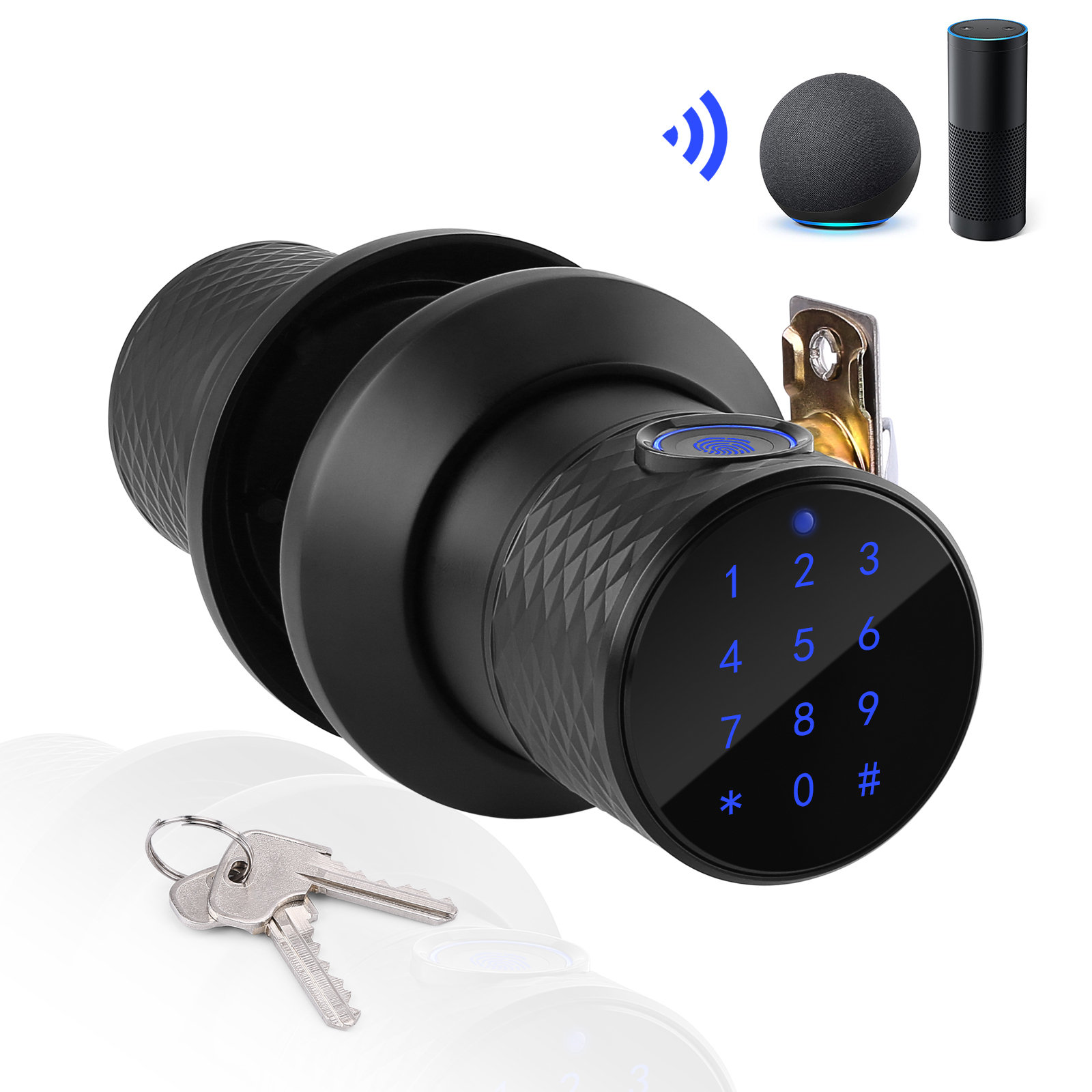 Fitnate Keyless Digital Smart Fingerprint Lock with Keypad & Reviews ...