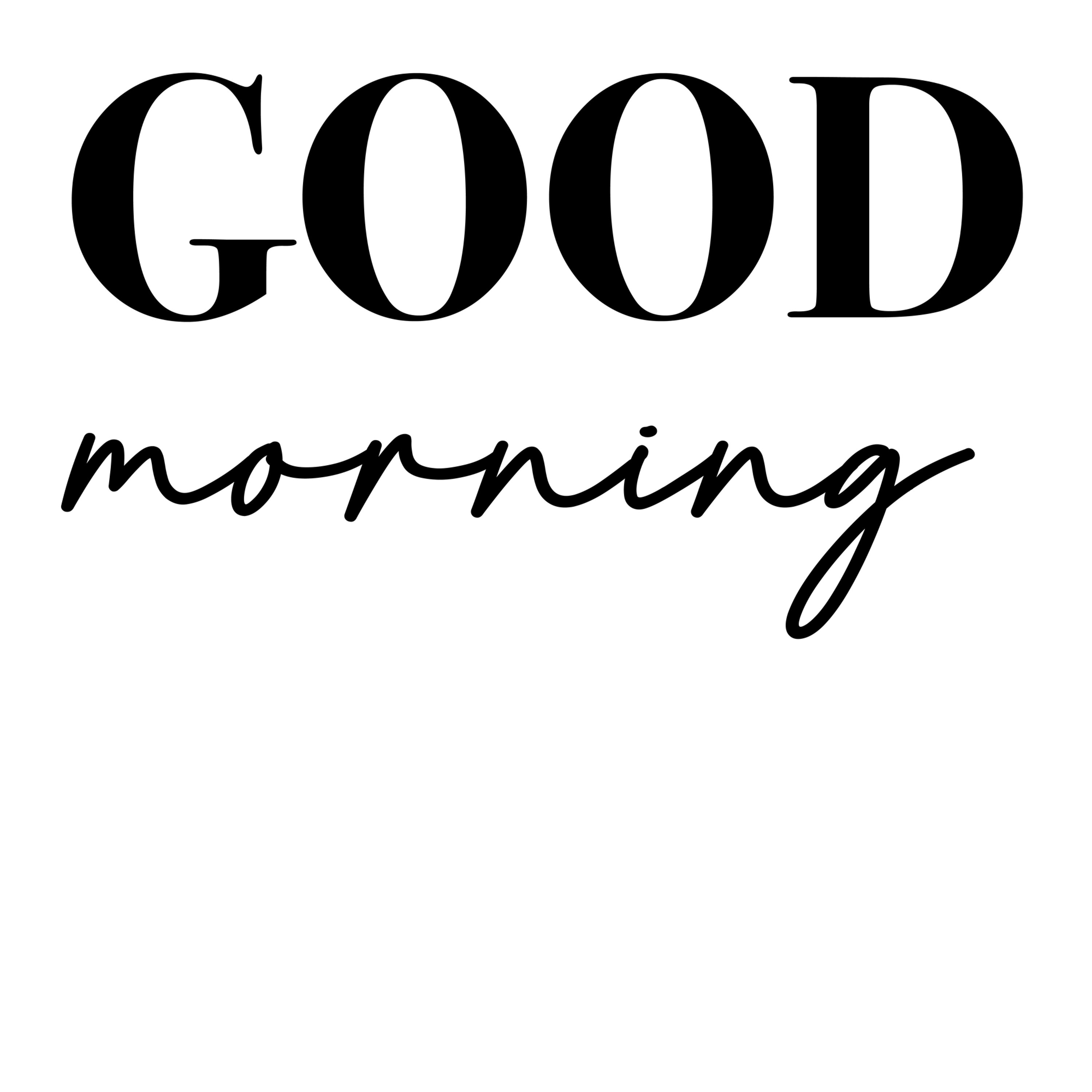 Ebern Designs In Black And White Sentiment VII-Good Morning | Wayfair
