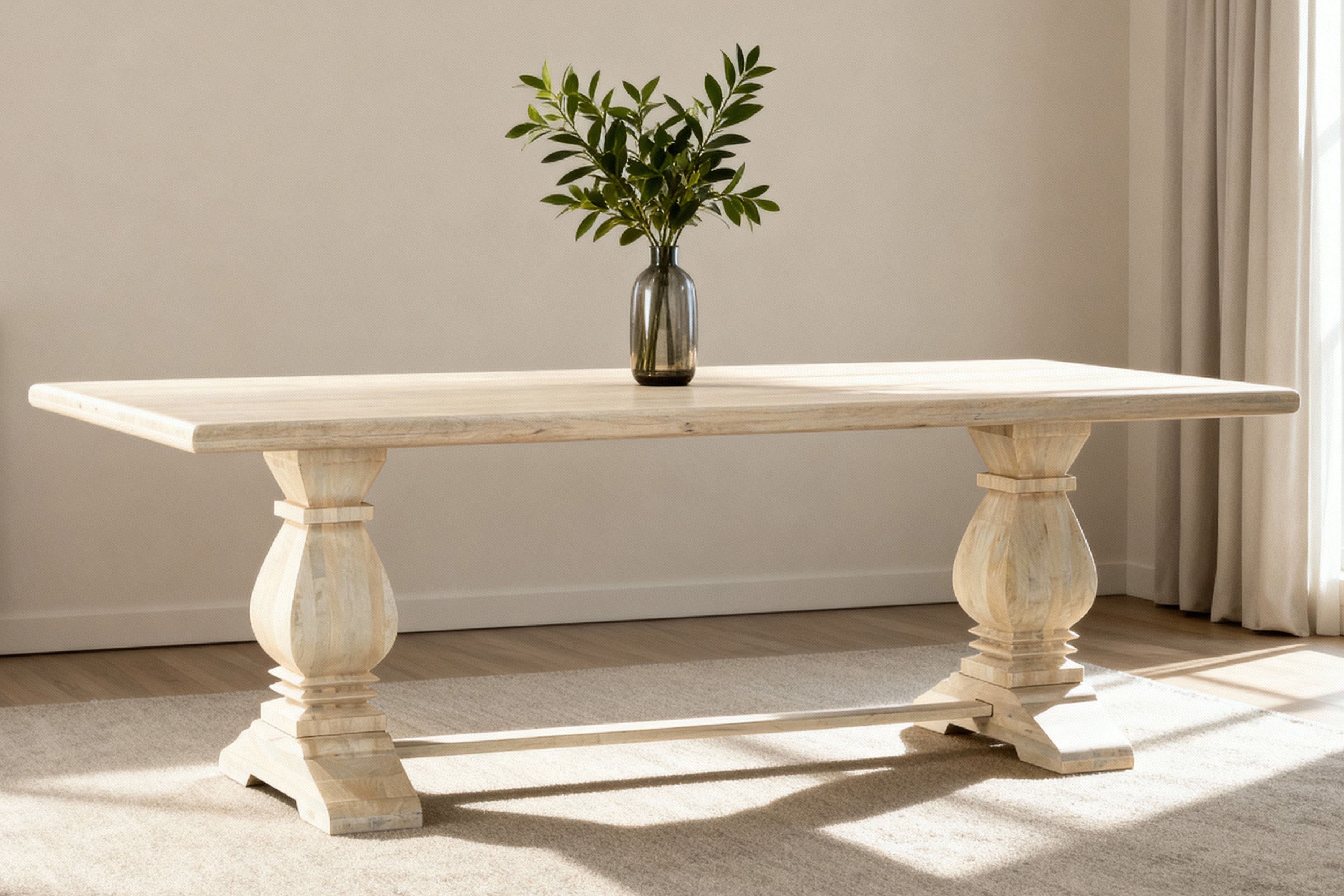 Wade Logan® Claranne 71? Rectangular Dining Table – White Wash | Wayfair