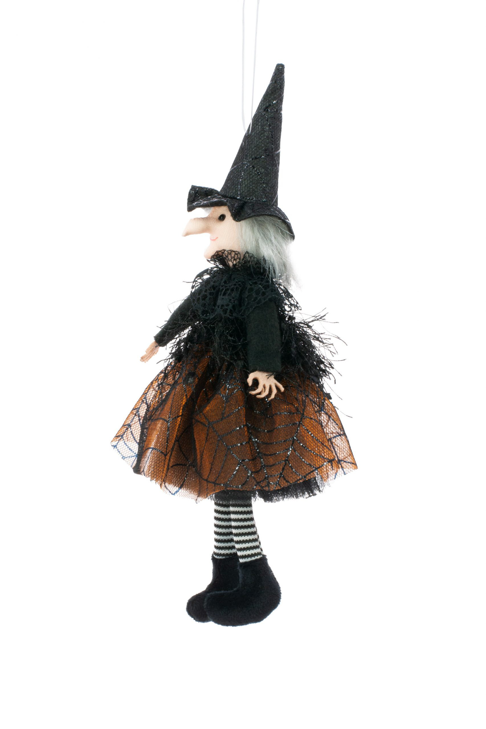 Starlight Collection Orange Sitting Happy Witch (Pack Of 4) | Wayfair