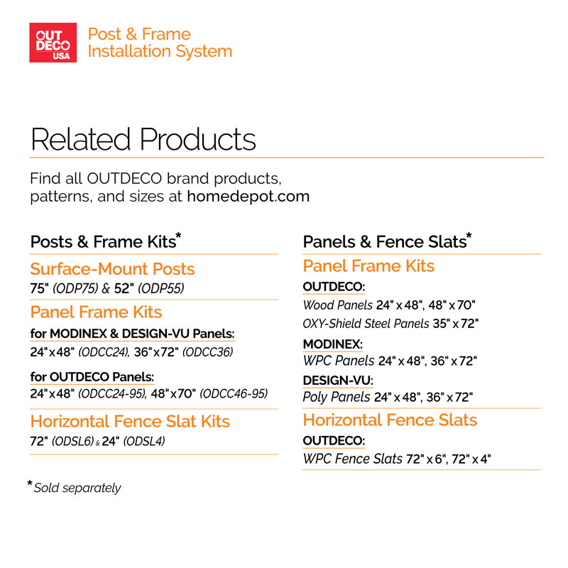 OUTDECO 18" Galvanized Steel Post Feet Stands, Black (2 Pack) | Wayfair