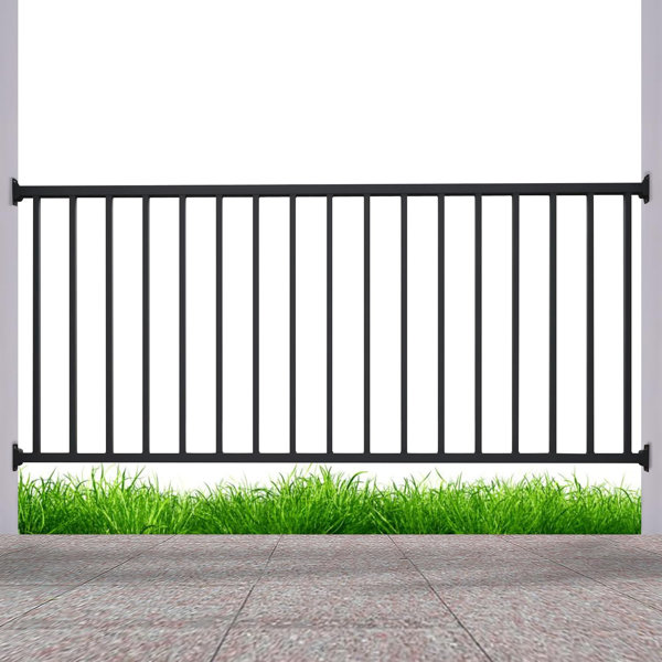 CR Home Metal Railing For Deck, Metal Guard Rail Kit With Balusters For ...