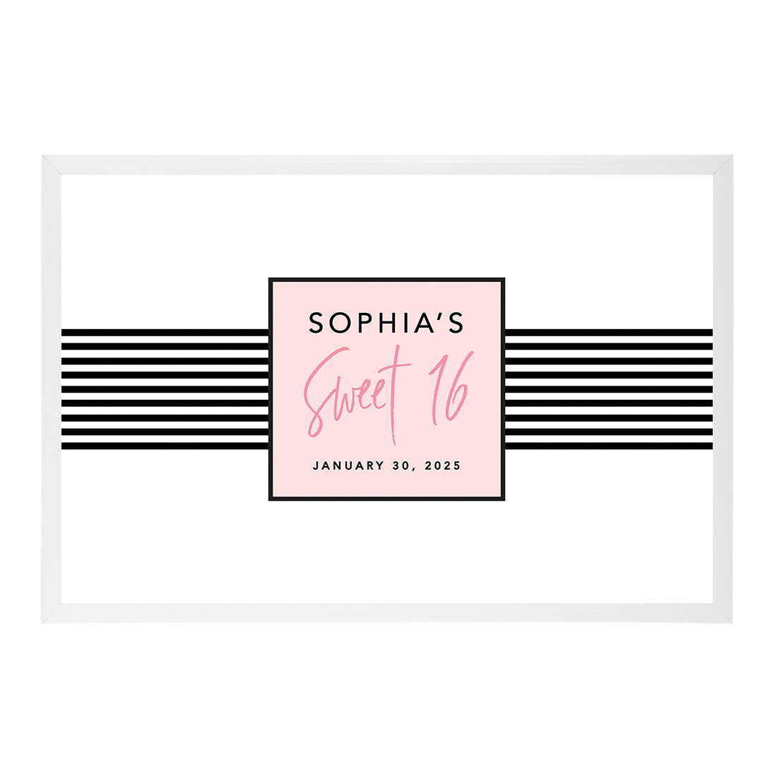 Koyal Wholesale Custom Sweet 16 Signature Frame Guest Book Alternative ...