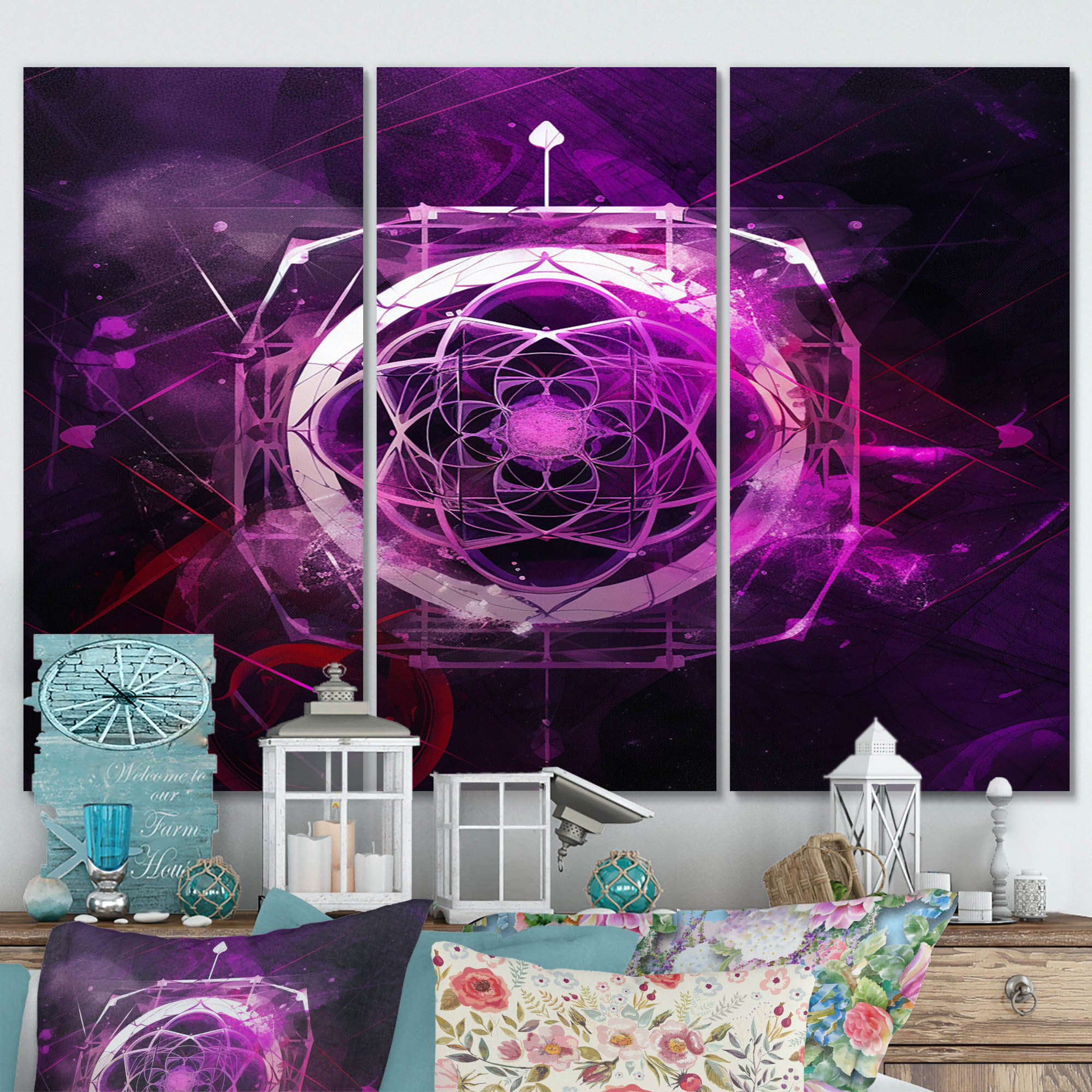 Design Art Third Eye Chakra Mystical Circle IV - Christianism Canvas ...