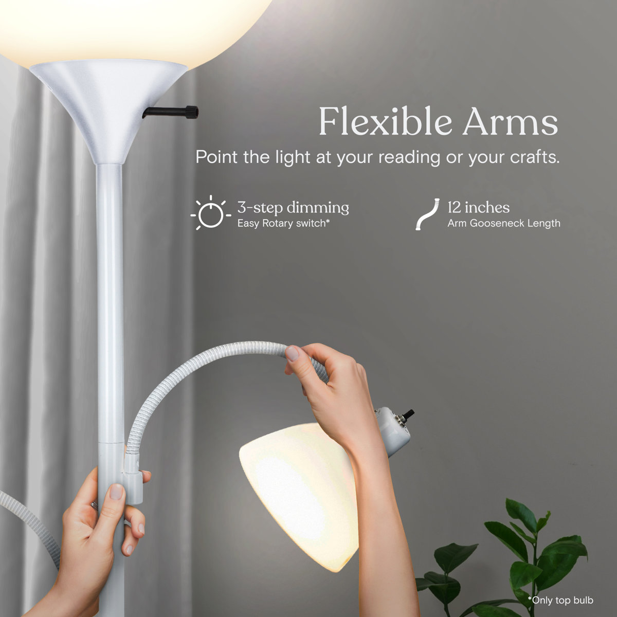 Brightech Dome Double 72 in. Industrial 3-Light 3-Way Dimming LED Floor ...