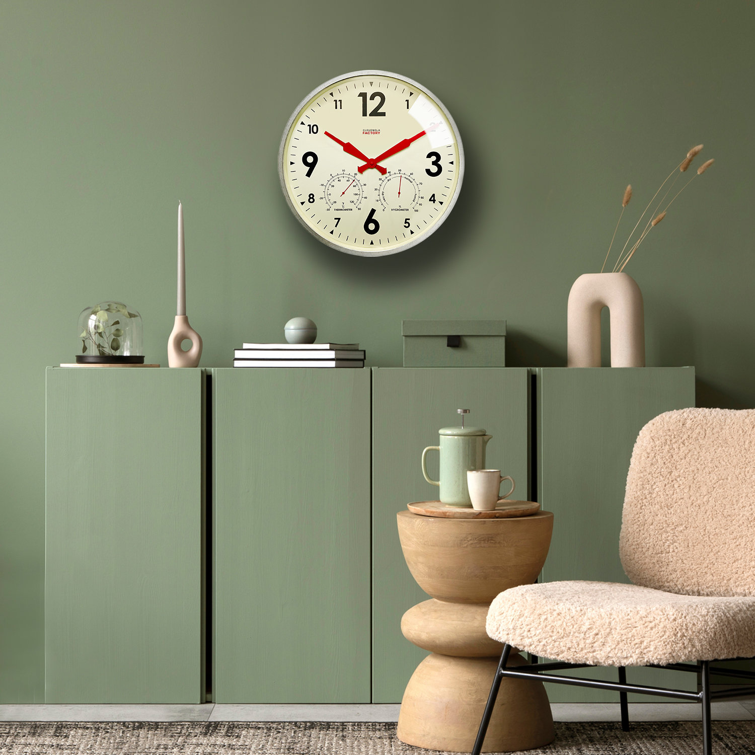 Cloudnola Metal 18" Wall Clock - Wayfair Canada
