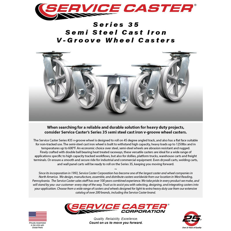 Service Caster Heavy Duty Semi Steel Caster | Wayfair