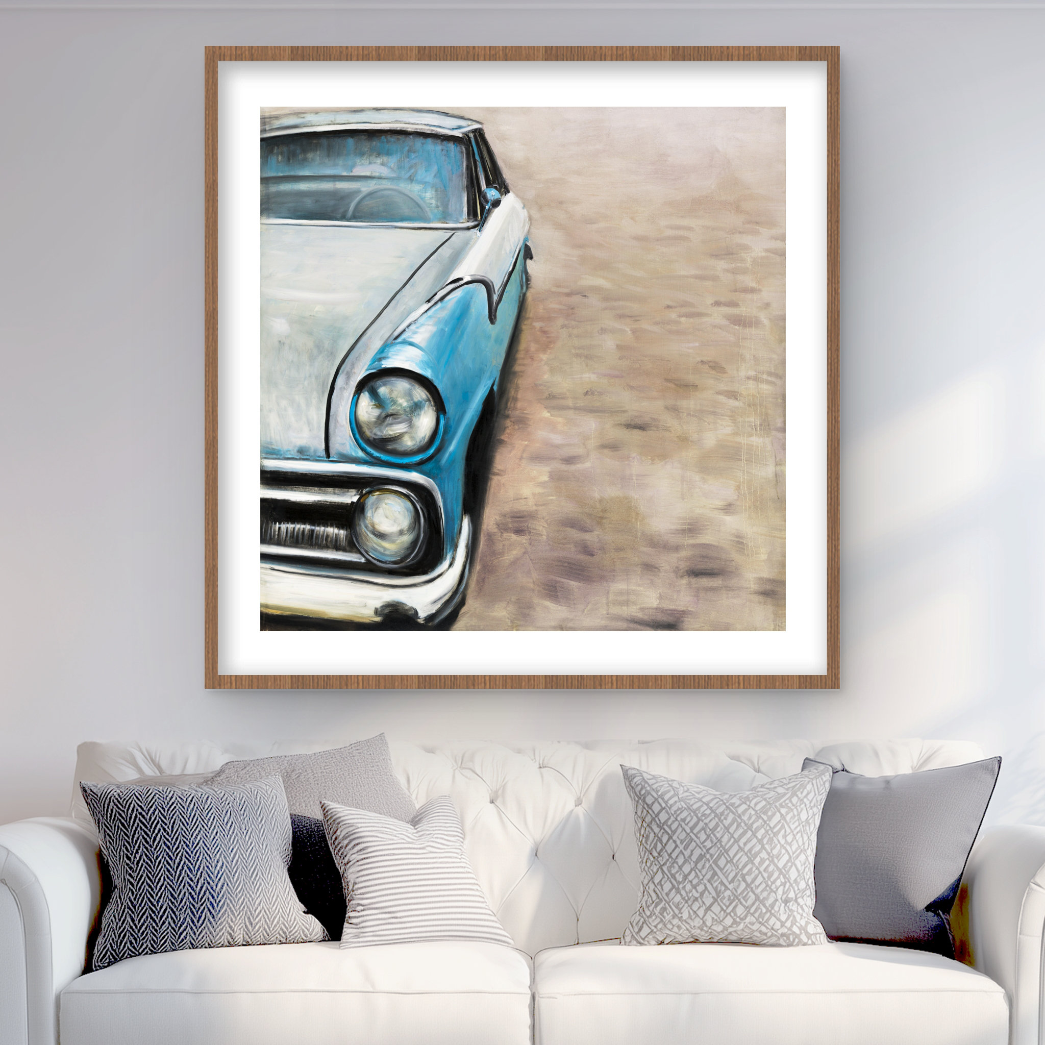 Lark Manor™ Old Classic Car Vintage Framed Matted Print for Home Decor ...