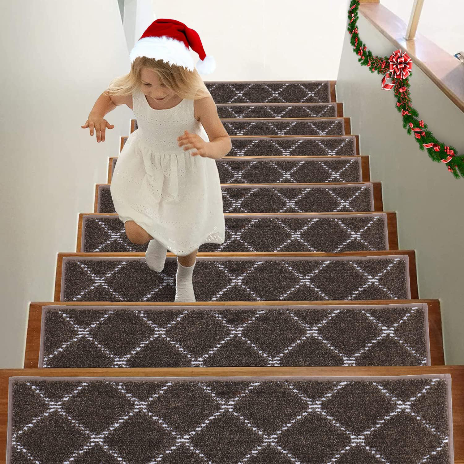 RAPTIZ Stair Treads Non Slip Stair Runners For Wooden Steps Machine ...