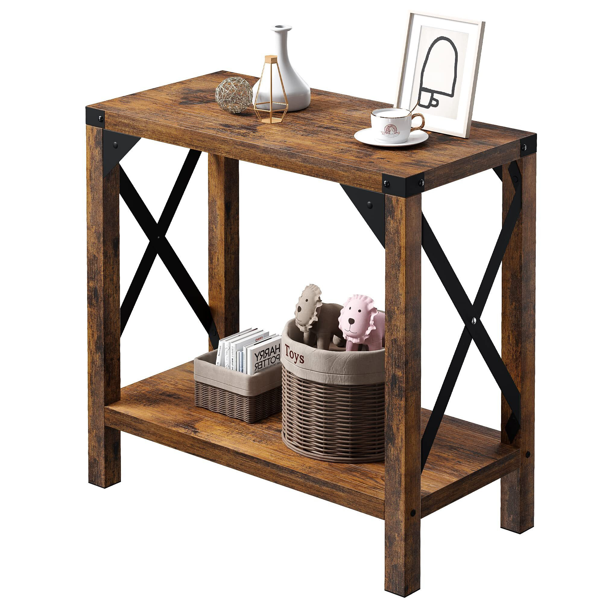 Gracie Oaks Trecia Solid Wood Top End Table & Reviews | Wayfair