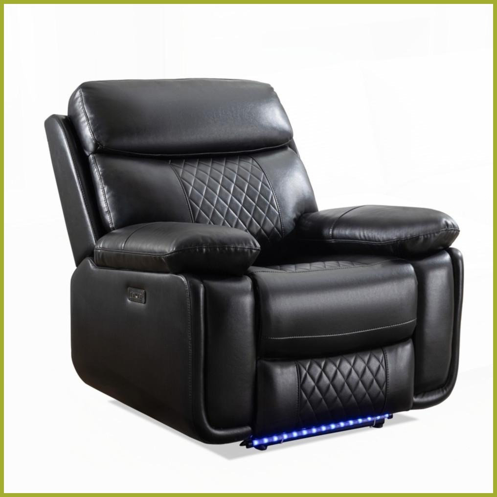 Latitude Run® Modern Tech Fabric Single Power Recliner with LED Strip ...