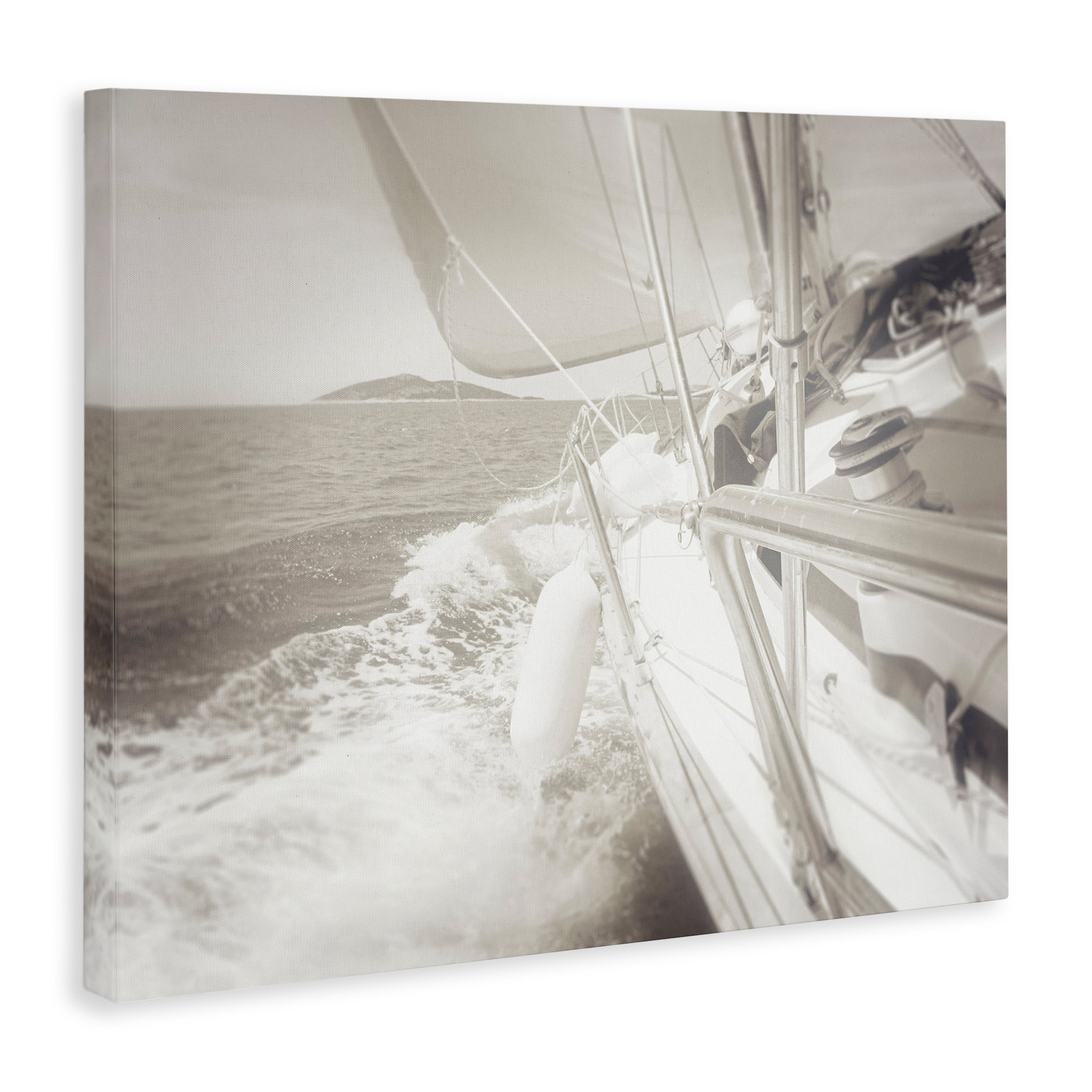 Breakwater Bay Splashing Boat Bow Canvas Wall Art by Graffi*tee Studios ...