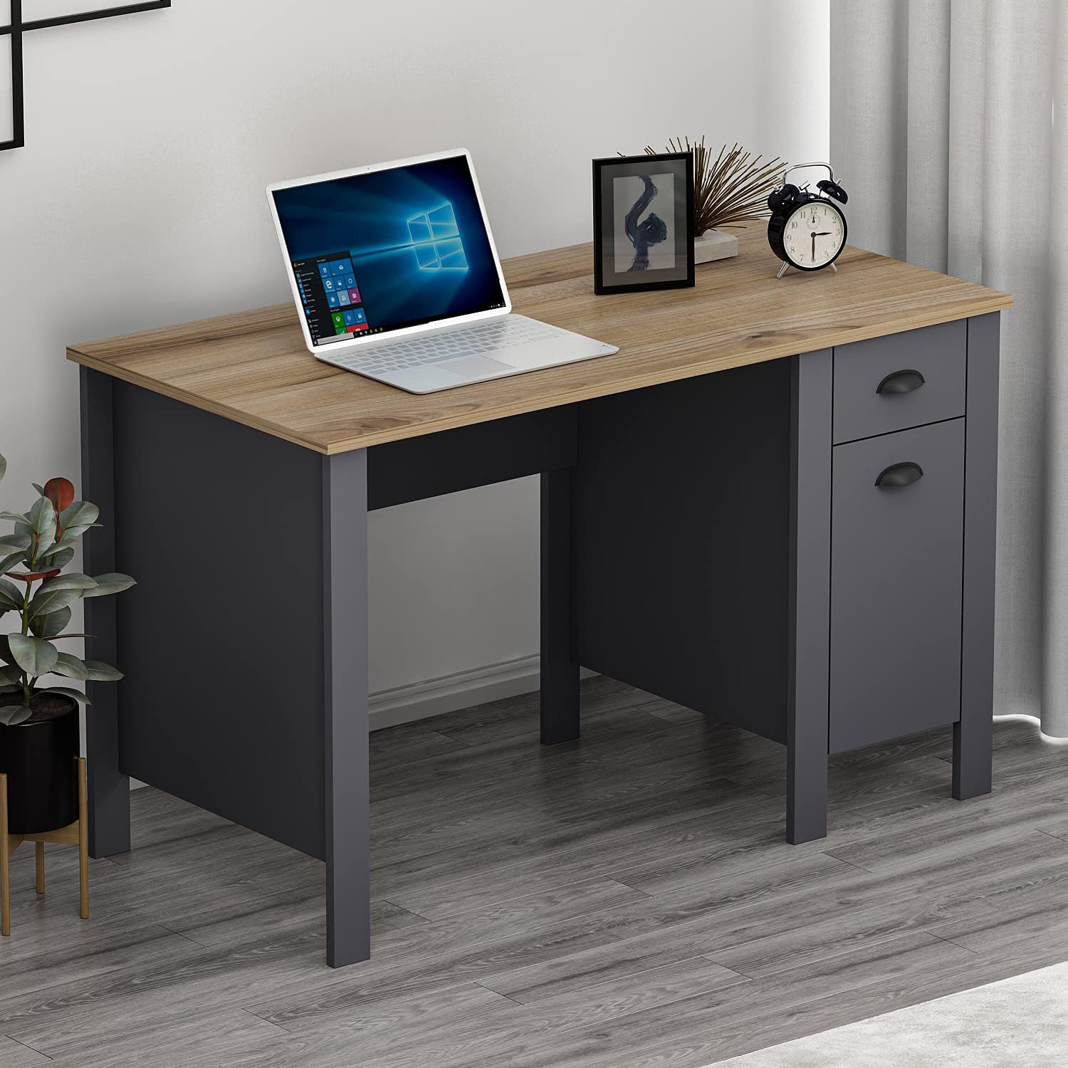 HOMIDEA Teddy Rectangle Writing - Computer Desk with drawer 47.24'' W ...