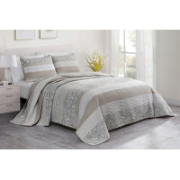 Chezmoi Collection Quinn Cotton Patchwork Reversible Quilt Set ...