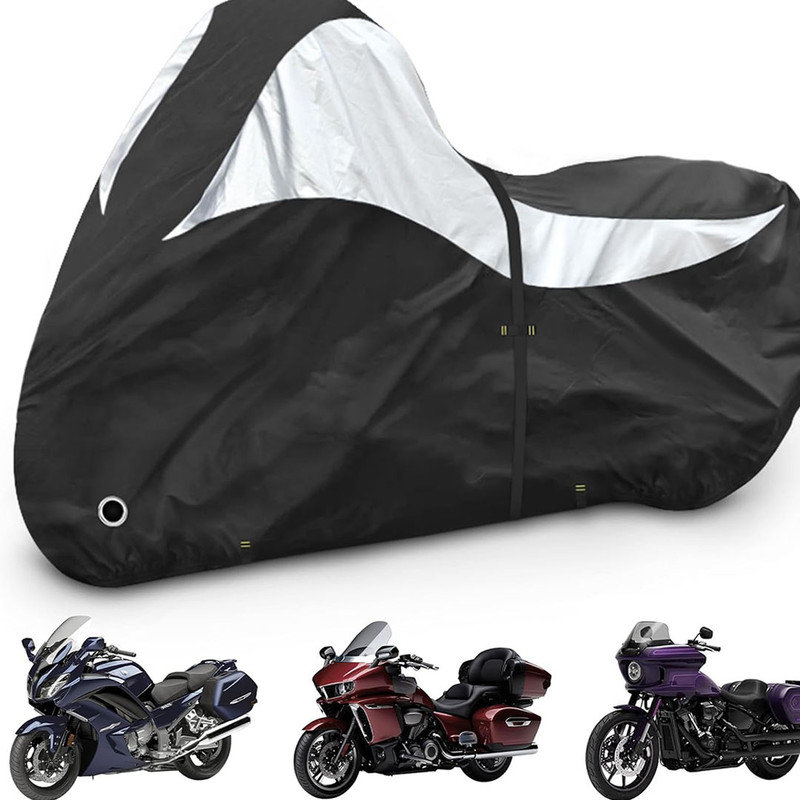 ZILNOX 600D Heavy Duty Waterproof Motorcycle Covers, Outdoor Storage ...