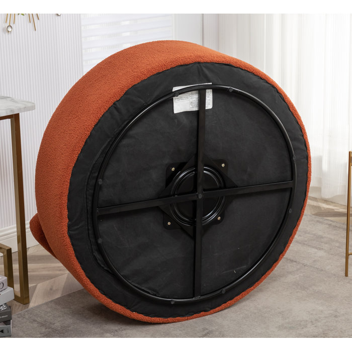 Orren Ellis Chenice Upholstered Swivel Barrel Chair & Reviews | Wayfair