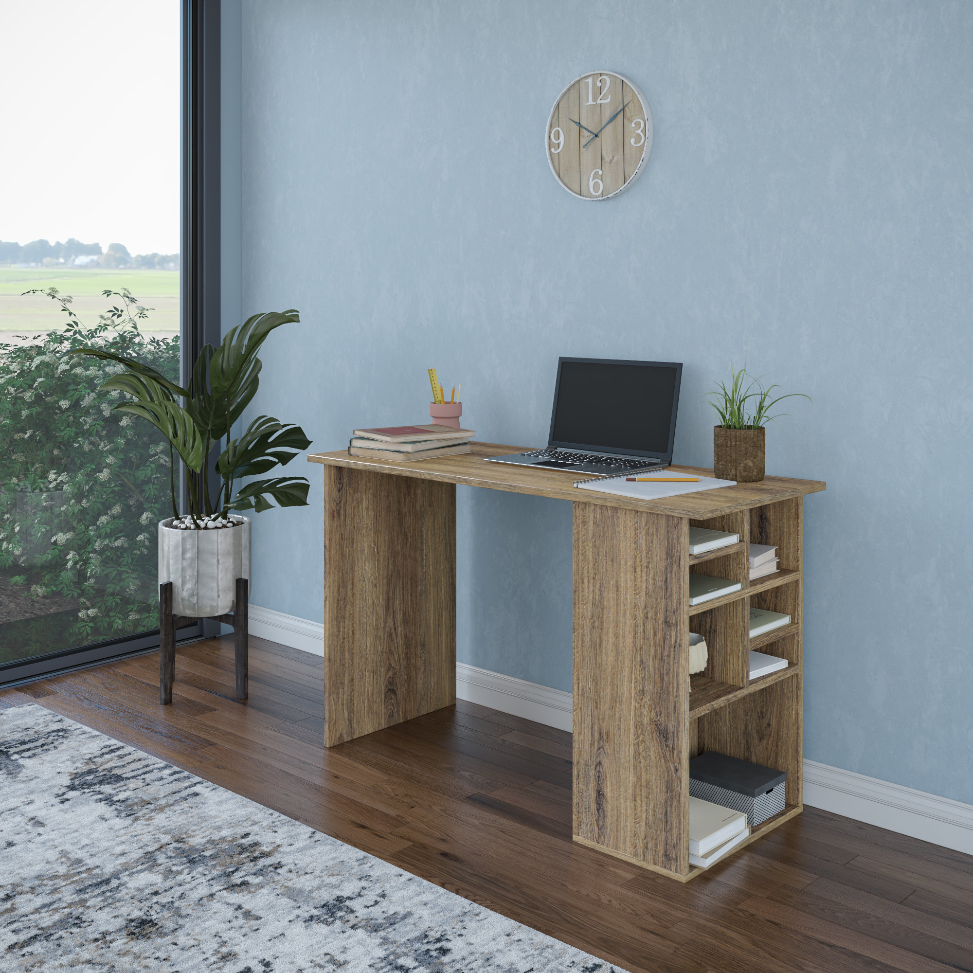 Latitude Run® 3 Tier Modern Desk | Wayfair