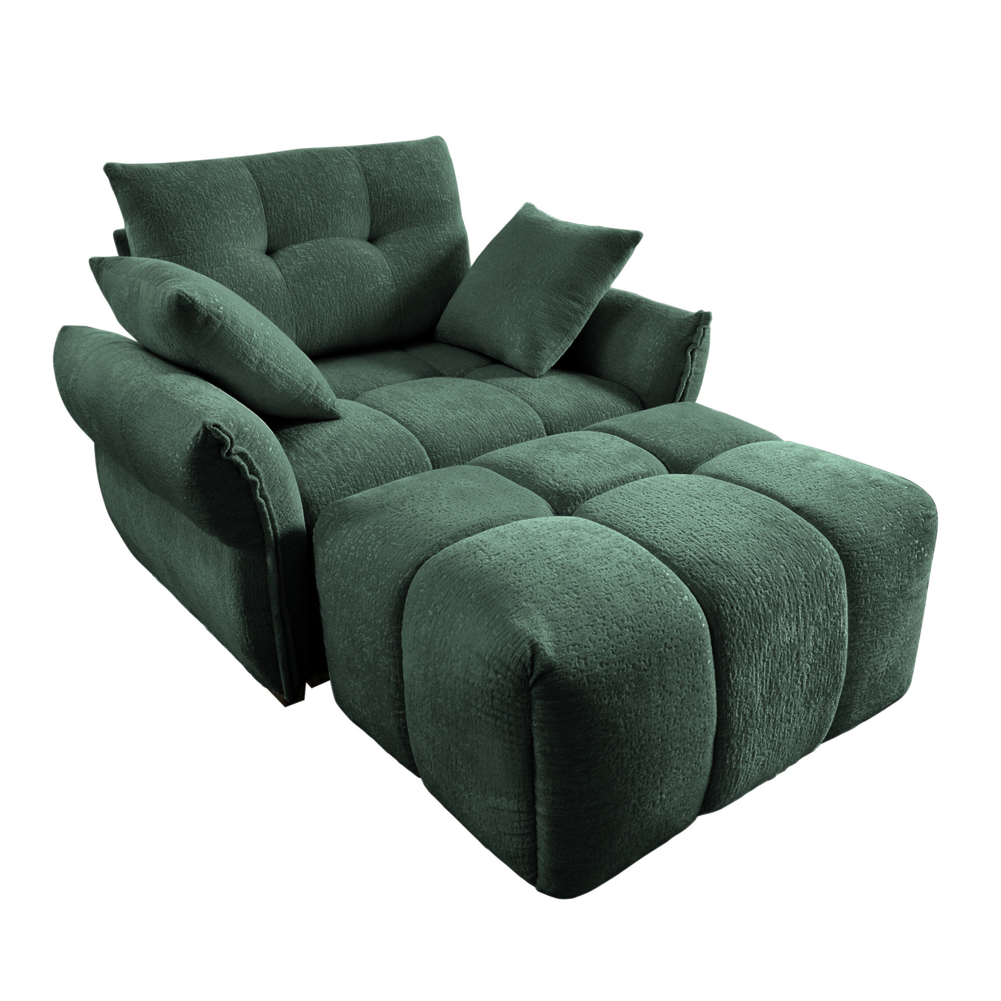 Ebern Designs Ergonomic Single Seater Sofa With Ottoman, High ...