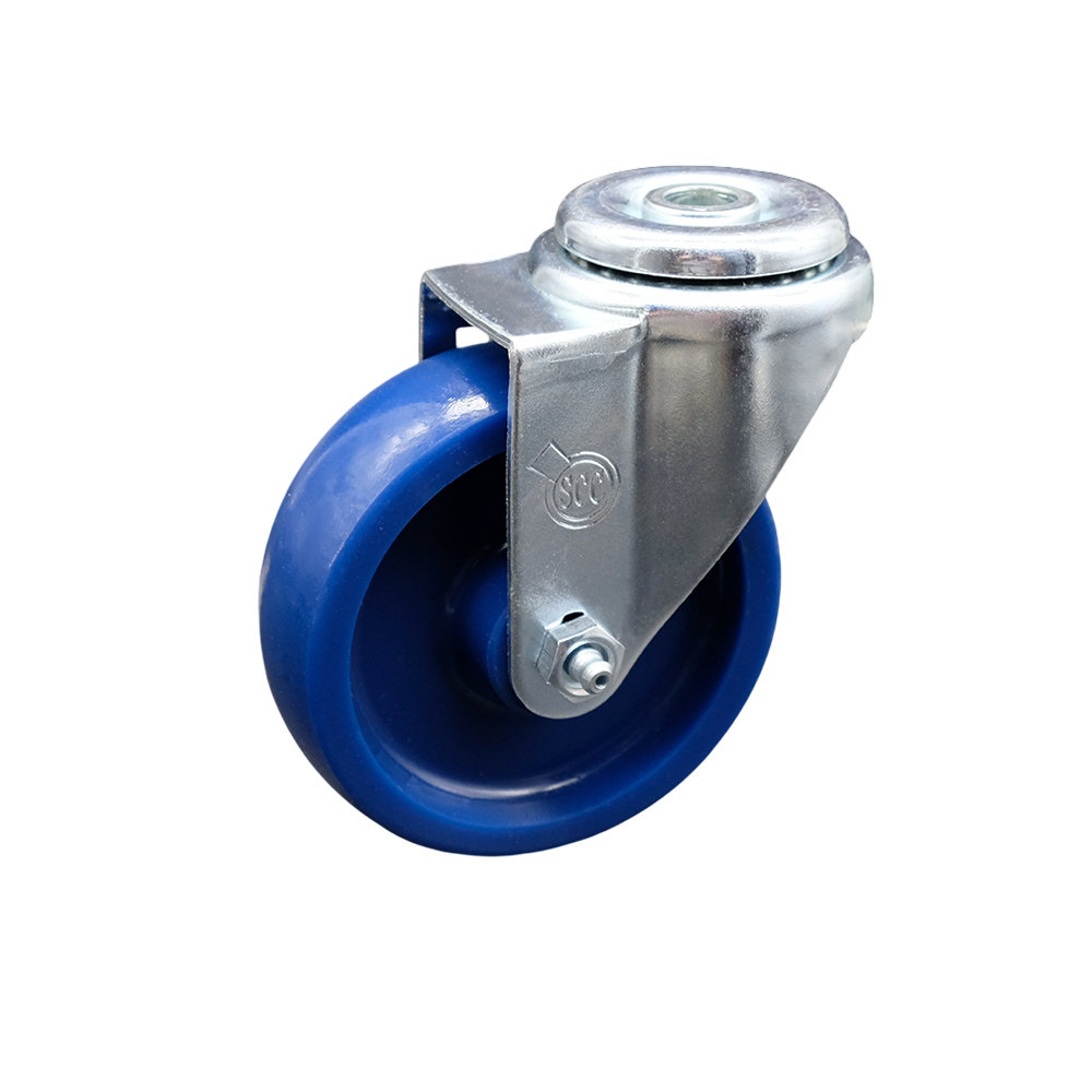 Service Caster SS Solid Polyurethane Wheel Swivel Bolt Hole Caster ...