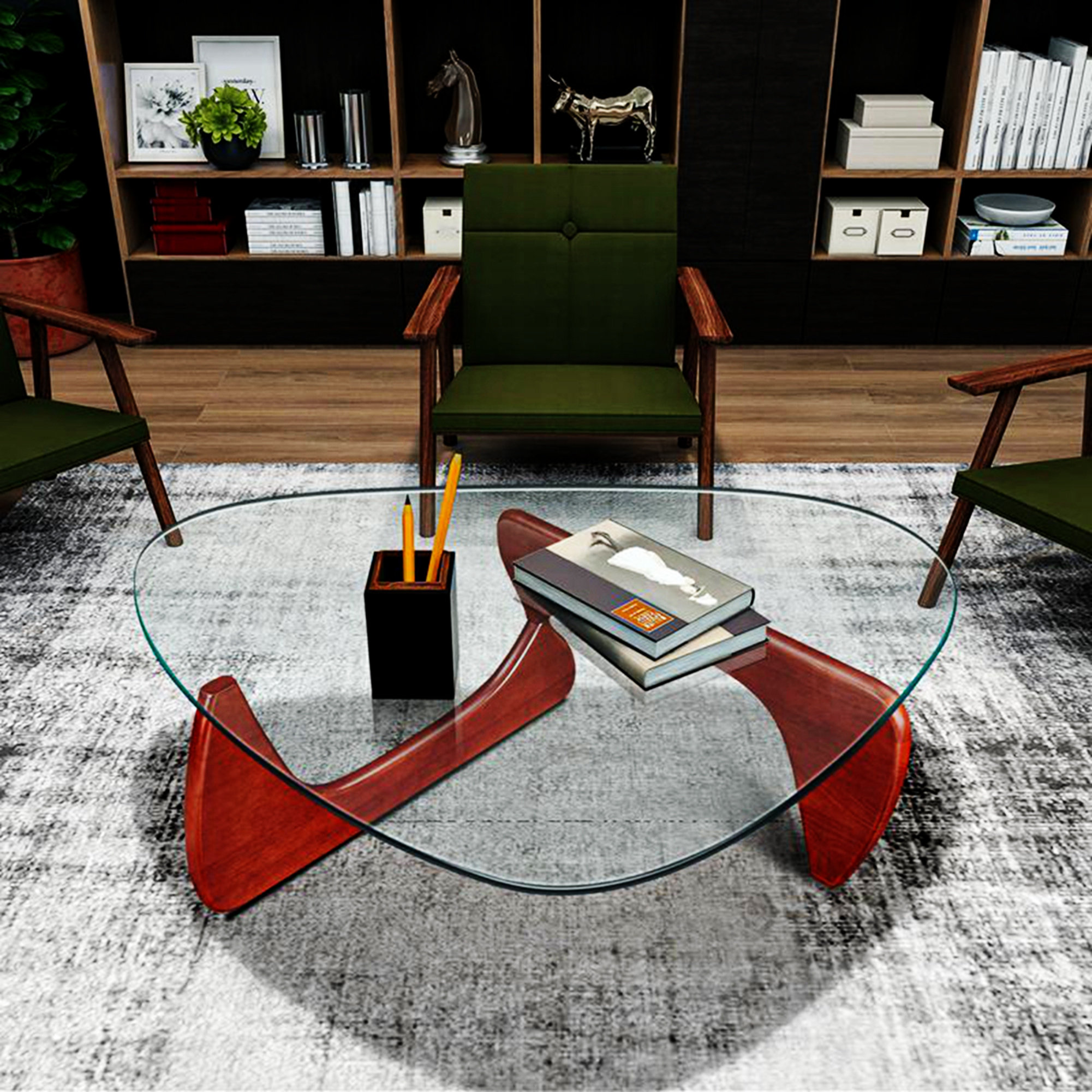 Brayden Studio Modern Triangle Coffee Table For Living Room, Bedroom ...