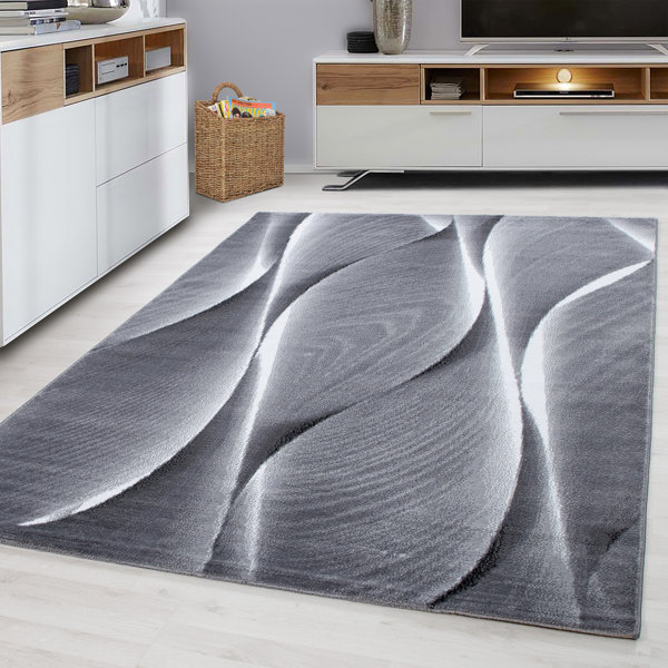 Ayyildiz Hali Parma Ombre Machine Woven Black Area Rug | Wayfair.co.uk