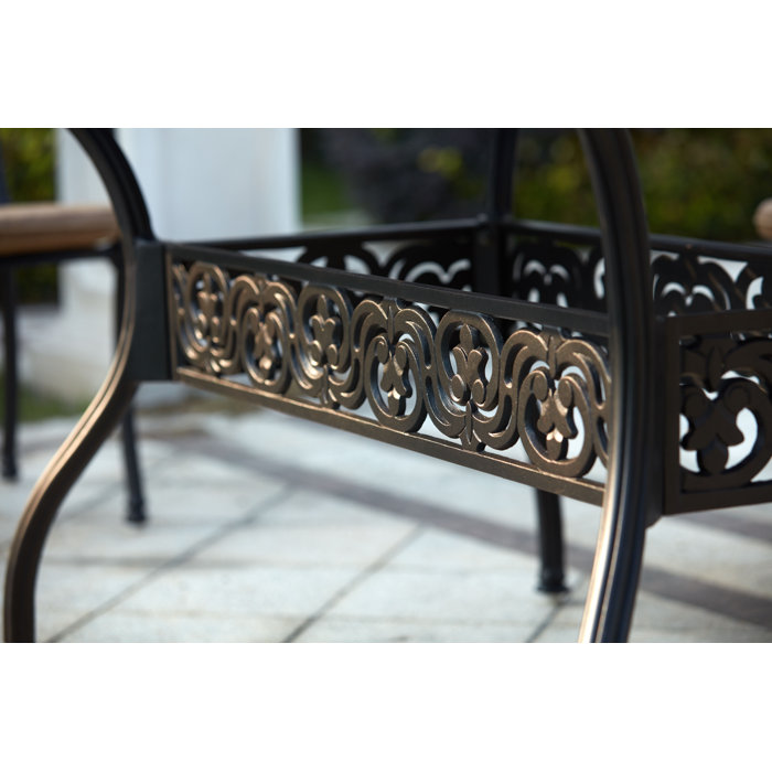 Lark Manor Anhar 7-Piece Patio Dining Set (w/ 2 Swivel Rockers) w ...