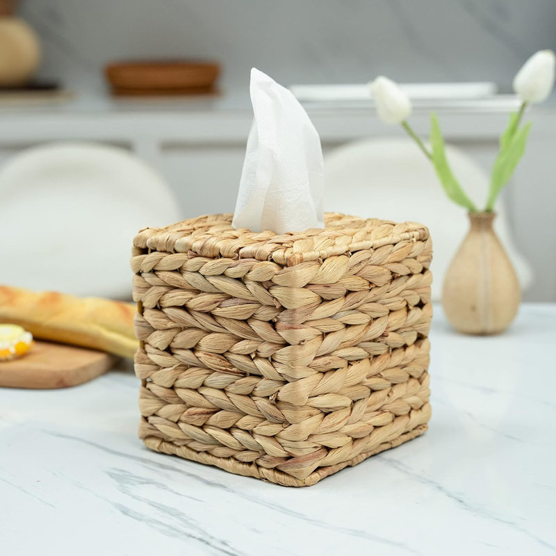 Bayou Breeze Wicker Tissues Cube Box Cover | Wayfair
