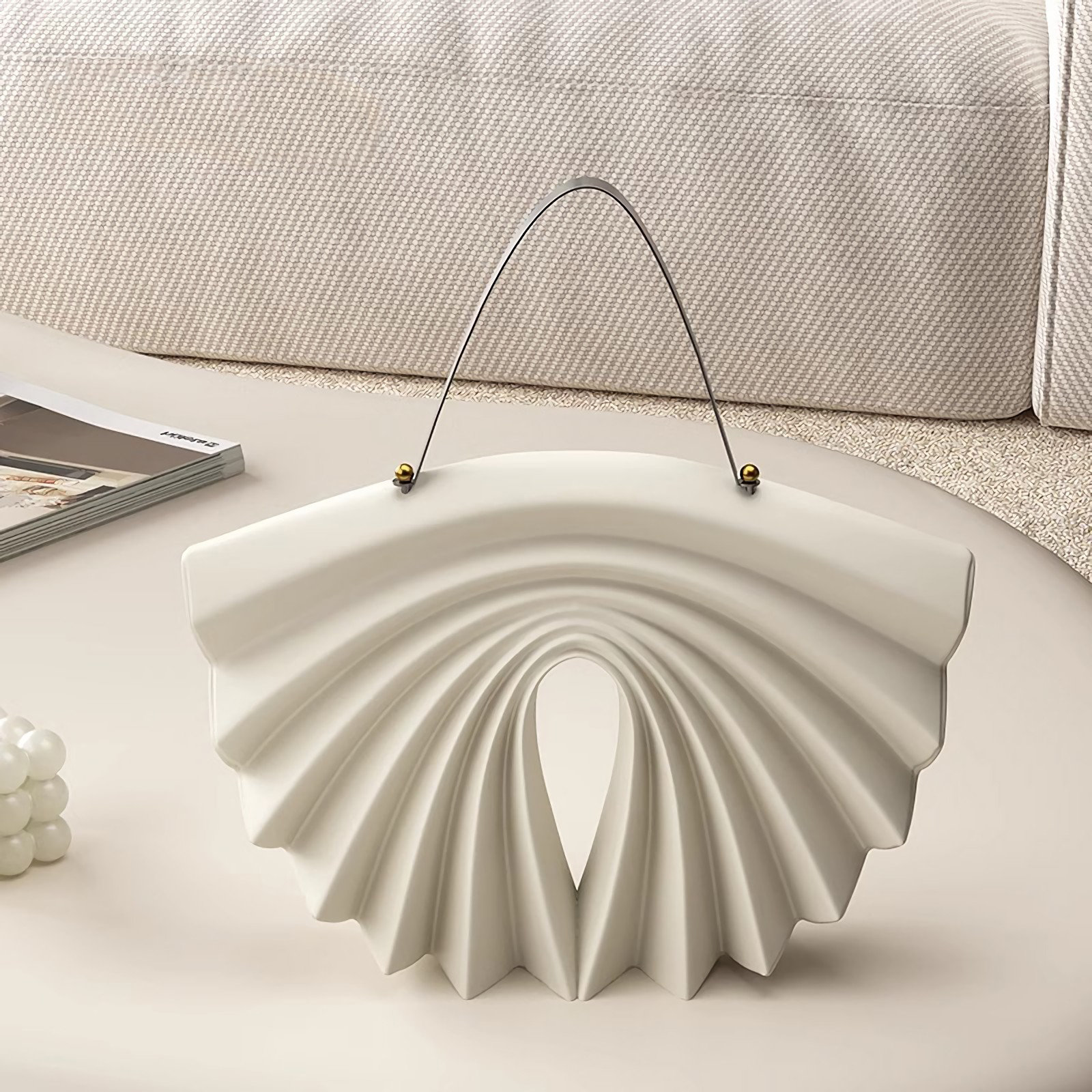 Brayden Studio® Modern Minimalist Shell Bag Sculpture - Artistic Home ...