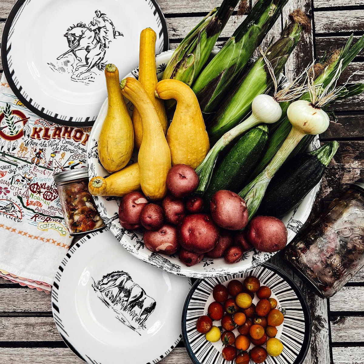 Paseo Road by HiEnd Accents Ranch Life White/Black Melamine Plastic ...