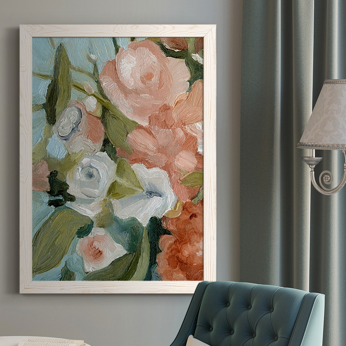 Red Barrel Studio® Alayana Bouquet Scatter II Framed On Canvas Print ...