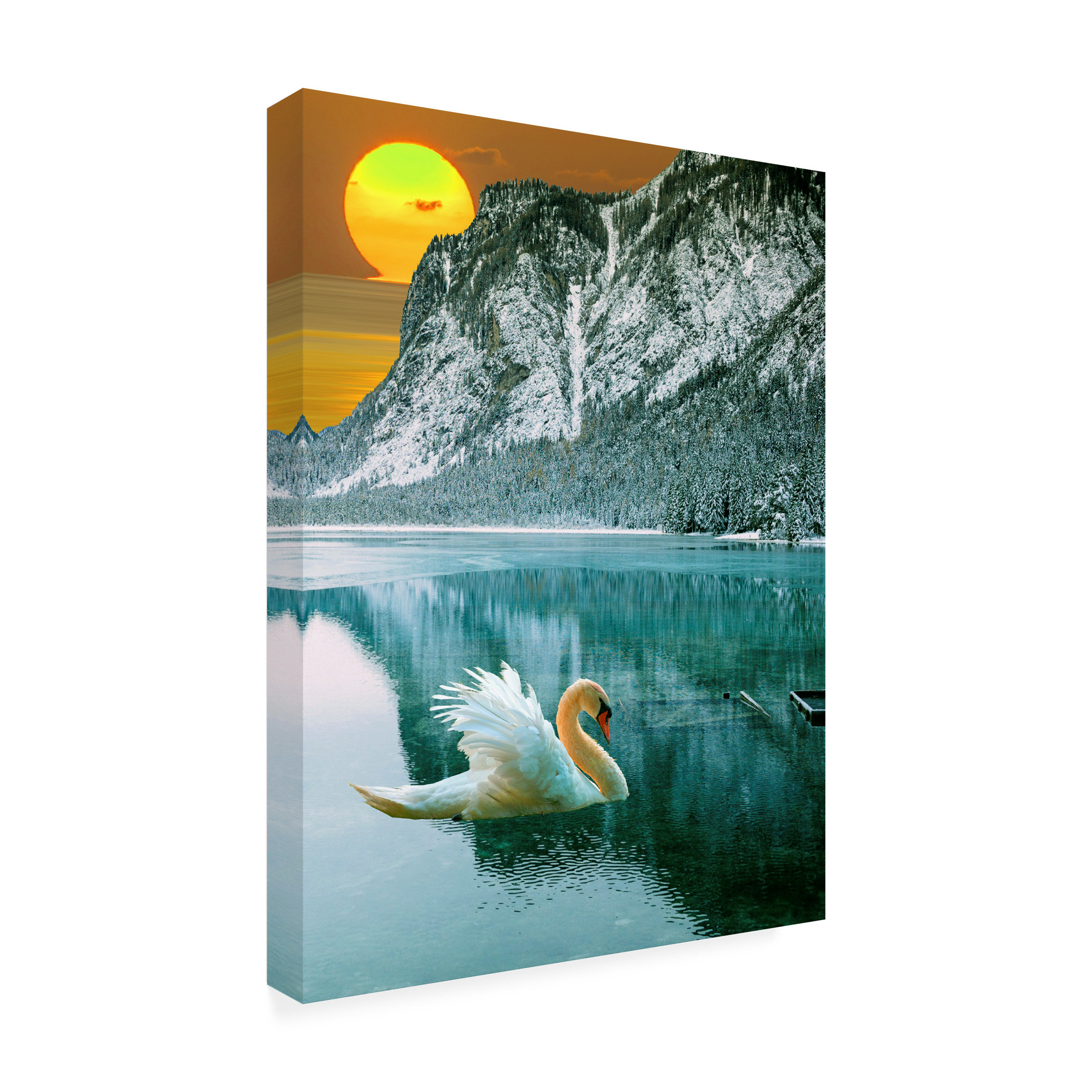 Highland Dunes Melissa Wang Swan At Dawn II Canvas Art | Wayfair